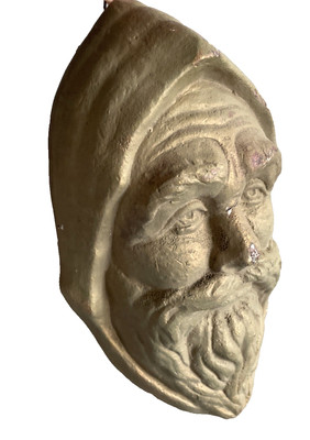 RARE Vintage ~ 12" Styrofoam Face Head ~ SANTA CLAUS or a WIZARD ~ Wall ...