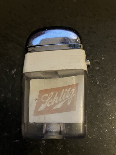 WORKING VINTAGE SCRIPTO-VU "SCHLITZ" BEER ADVERTISING LIGHTER | eBay