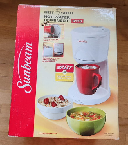 Sunbeam Hot Shot 6170 Hot Water Dispenser 16oz Fast Heating White | eBay