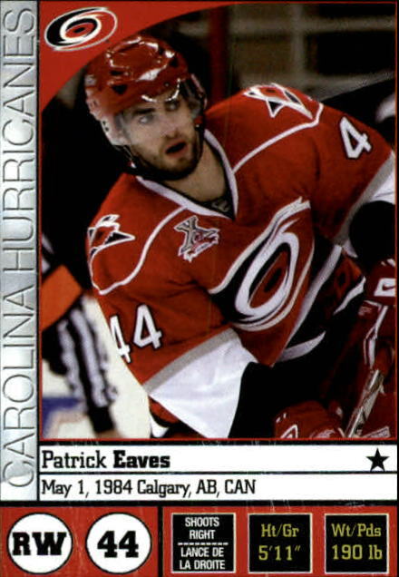 2008-09 Panini Stickers Carolina Hurricanes Hockey Card #36 Patrick Eaves | eBay