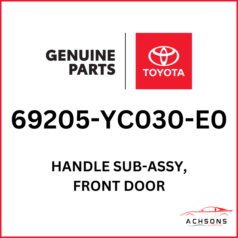 69205YC030E0 Genuine Toyota Handle Sub-assy Front Door Inside RH for ...