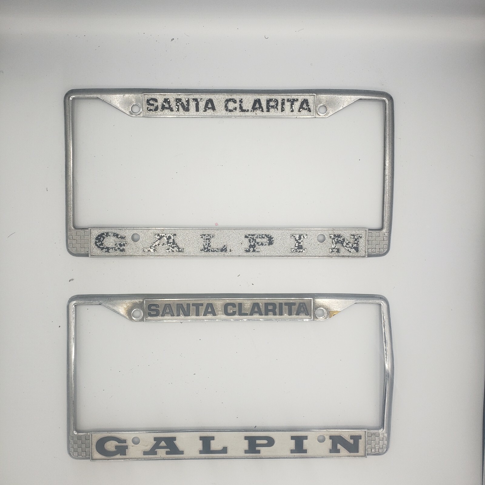 2x Santa Clarita Galpin California Metal License Plate Frame Automotive ...