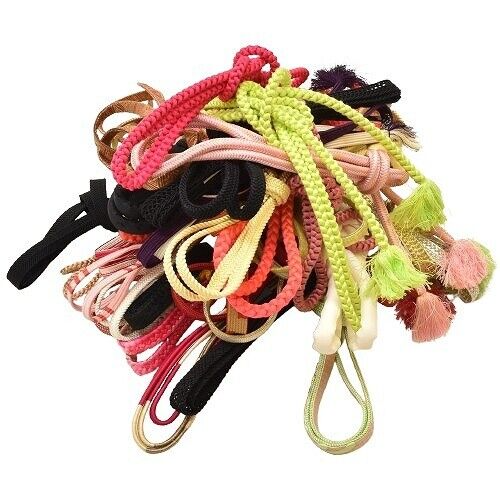 Japanese Vintage Kimono / OBIJIME CORD / Belt OBI FASTENER ROPE 30 pcs ...