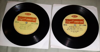 Lot of 2 Original Country Hits 7" 33 EP Eddie Dean, Rex Trailer, Jimmy ...