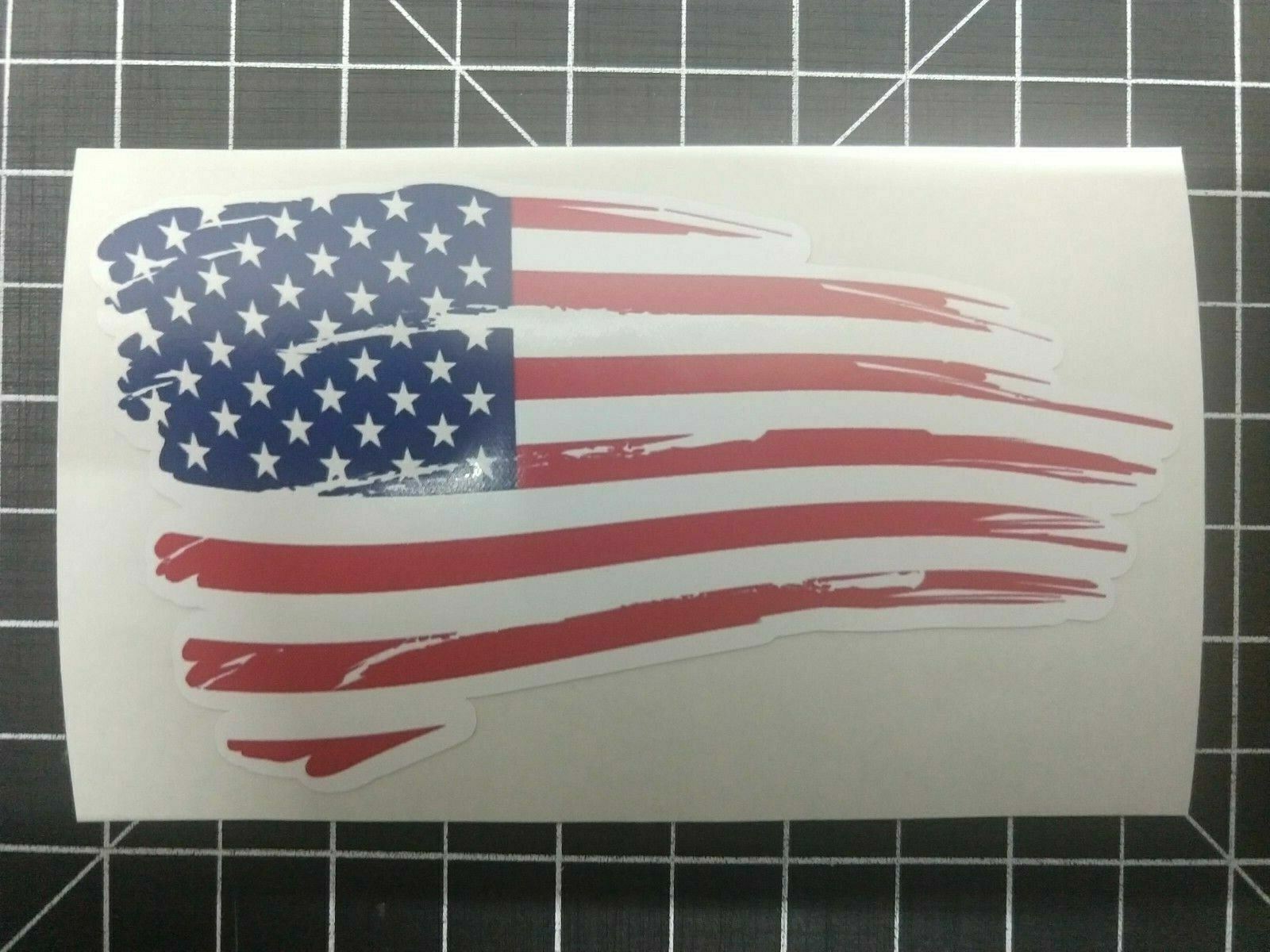 Decal / Sticker American Flag Ripped car, truck, windows, wall | eBay