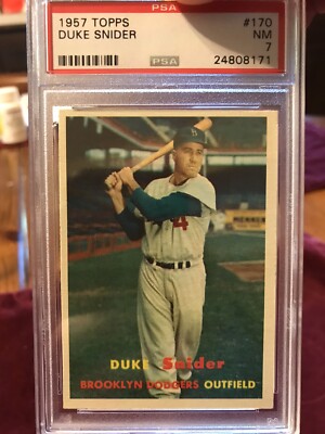1957 Topps - #170 Duke Snider - PSA 7 NM sharp focus | eBay