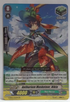 Cardfight Vanguard Anthurium Musketeer, Nikla G-EB02/022EN RR Neo Nectar | eBay Australia