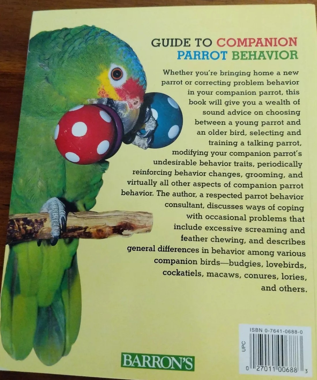 Guide to Companion Parrot Behavior by Mattie Sue Athan (1999, Trade Paperback) for sale online ...