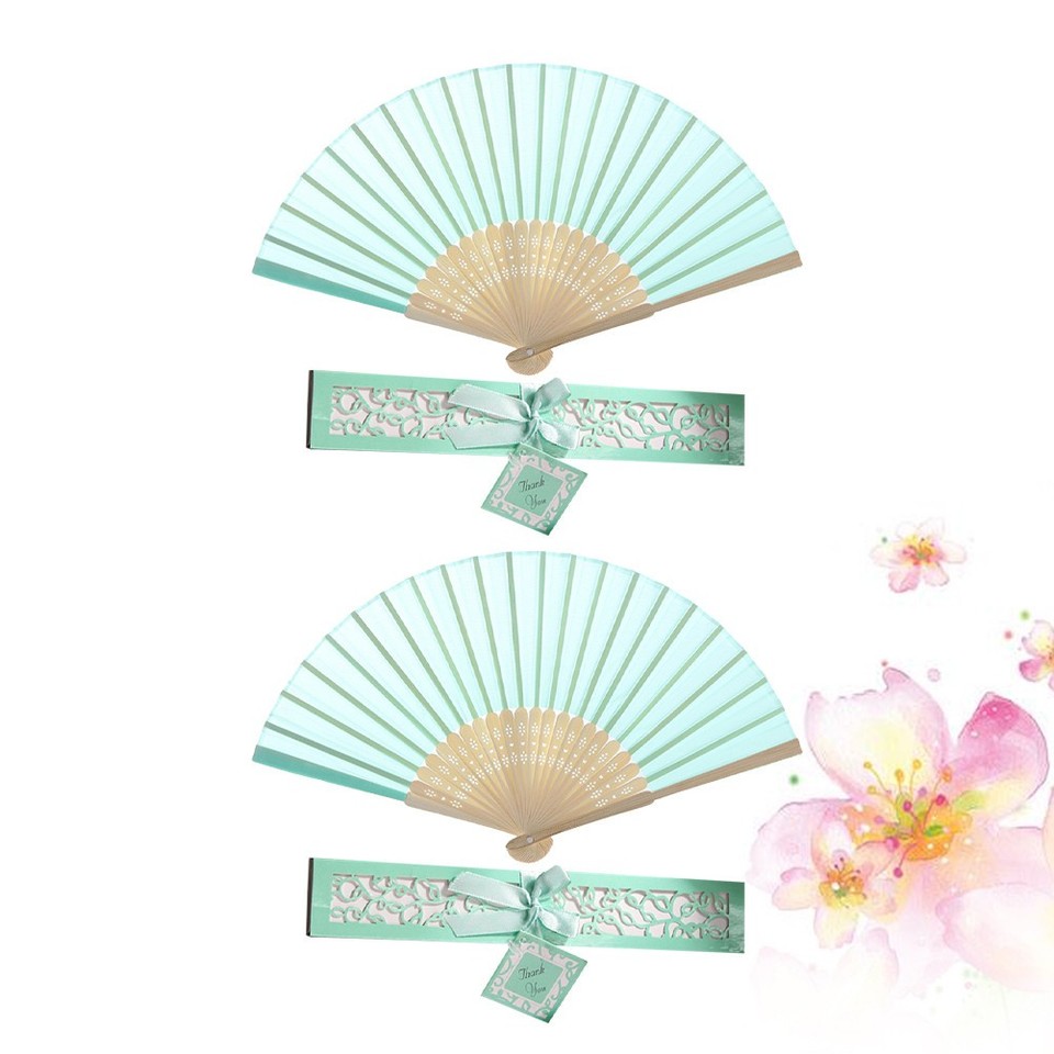 2pcs Classic Folding Fans Delicate Chinese Style Fan with Box for Women ...