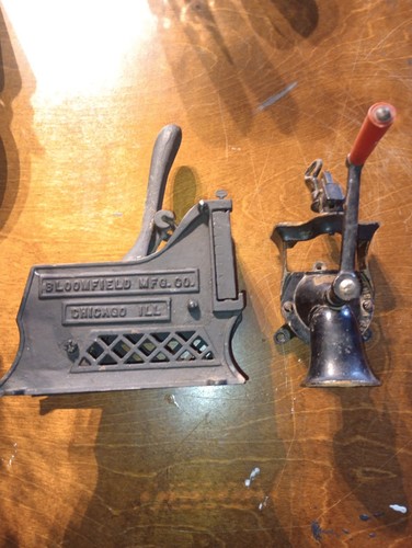 Antique Bloomfield MFG.CC Potato Cutter/ Antique Spong & Co Coffee Mill ...