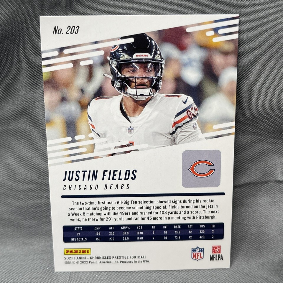 Justin Fields ROOKIE CARD Bronze 2021 Panini Chronicles Prestige #203 ...