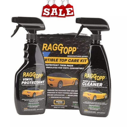 SET OF 2 - RAGGTOPP Vinyl Convertible Top Cleaner and Protectant Kit | eBay