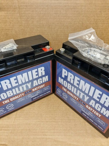 2 X 12V 22AH KYMCO MINI S FORU PREMIER AGM MOBILITY SCOOTER BATTERIES ...
