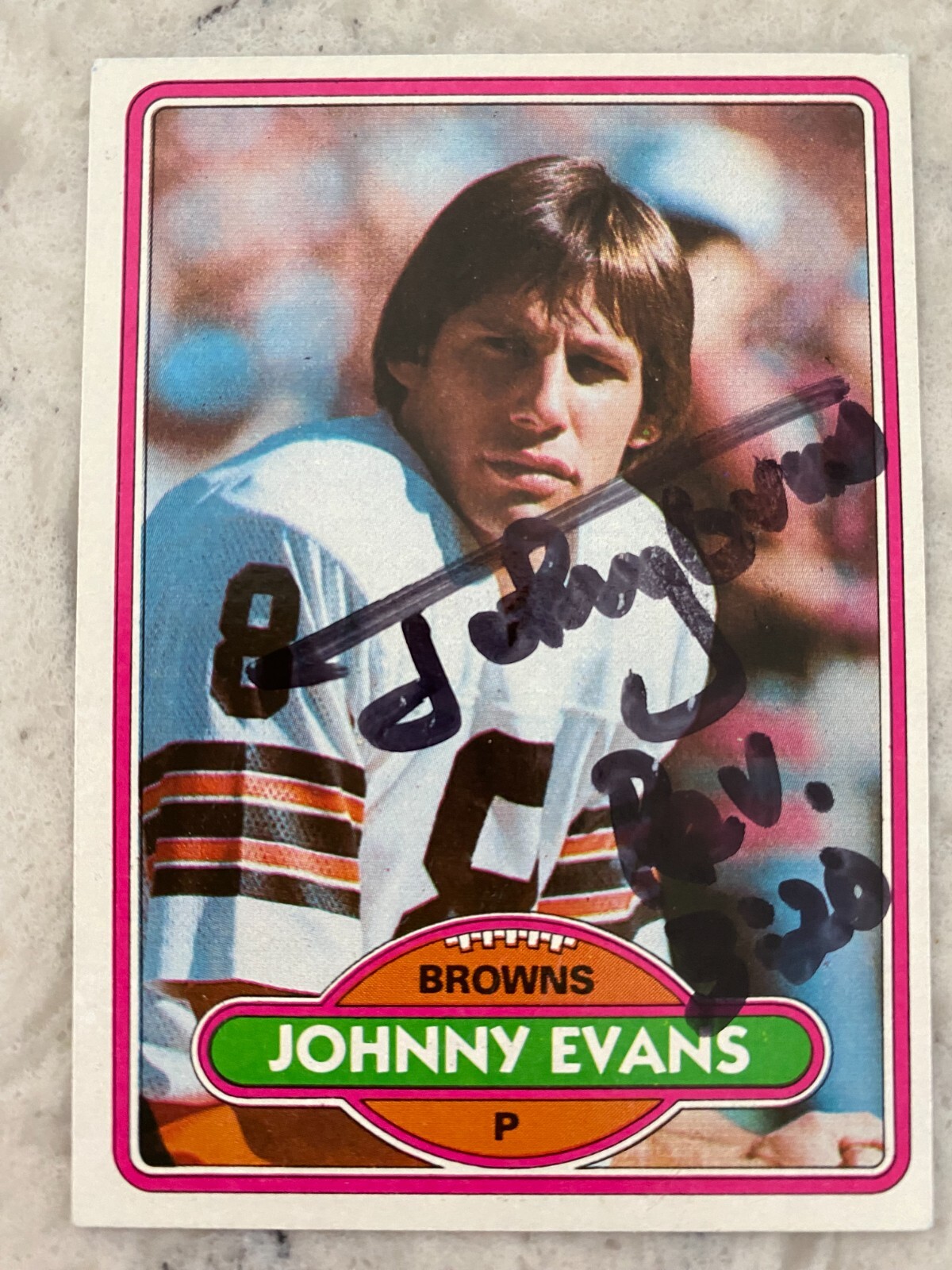 Johnny Evans signed CLEVELAND BROWNS card 1980 Topps | eBay