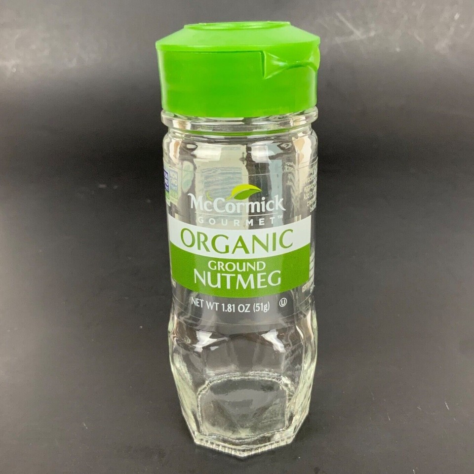 McCormick Organic EMPTY Glass Spice Jars Green Lid Kitchen Storage YOUR ...