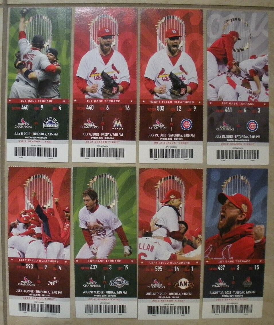 2012 St. Louis Cardinals MLB Ticket Stubs-One Ticket-SEE LISTING | eBay