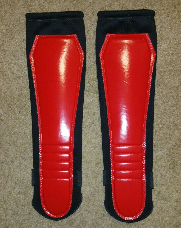 KICKPADS Wrestling Gear Black With Red Pad - TRUNKS TIGHTS KNEEPADS NEW ...