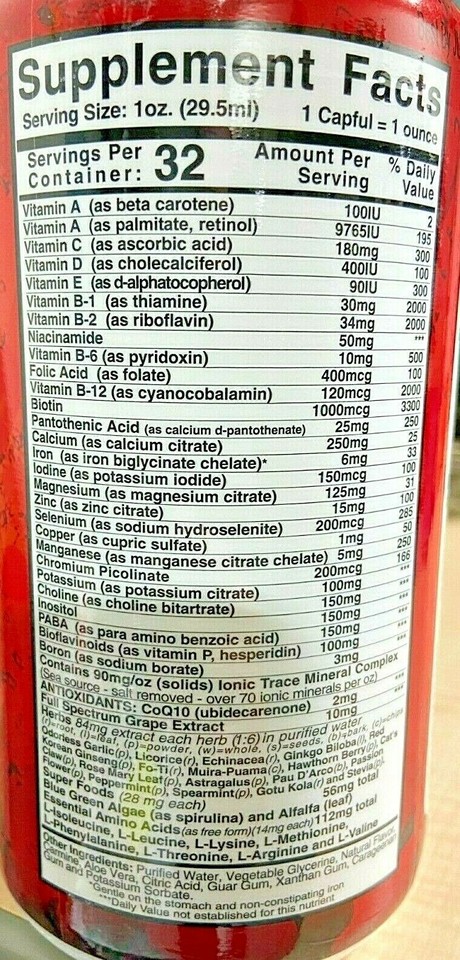 Century Systems Miracle 2000 Energy Total Body Liquid Nutrition 32 ...