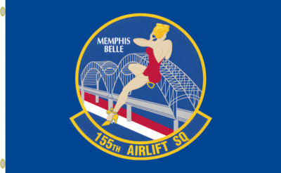 USAF 155th Airlift Squadron C-17 Globemaster III 3x5 ft Single-Sided ...