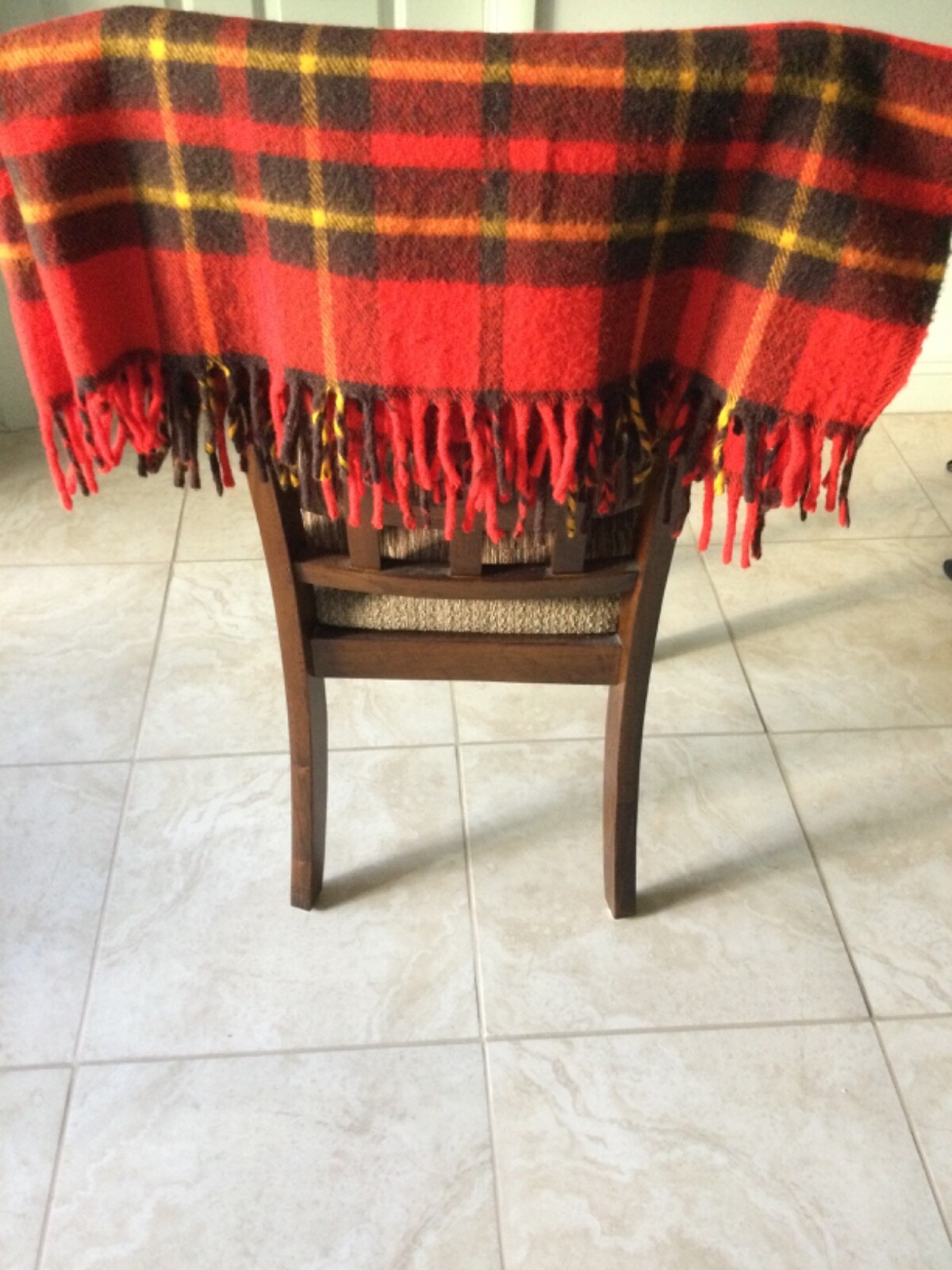 Faribo Tartan Wool Red Plaid Throw Blanket Faribault Woolen Mill 54x40 ...