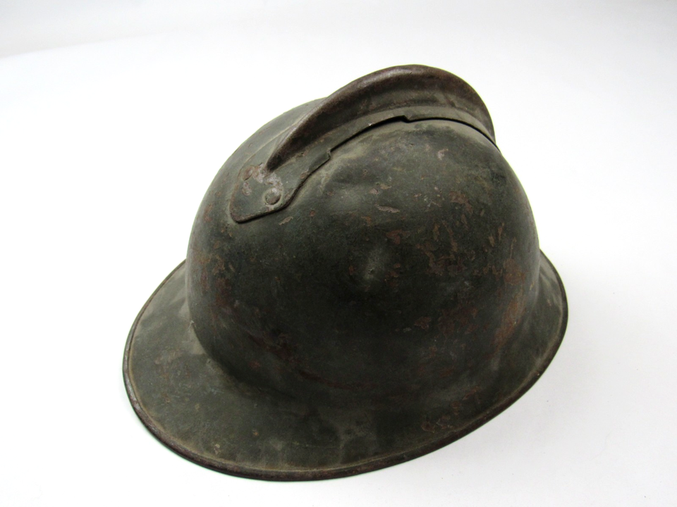 Original WWI Adrian M16 Italian Helmet No Emblem Leather Chinstrap ...