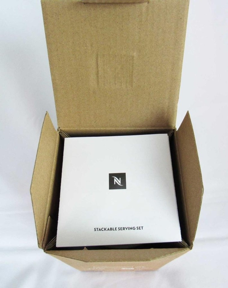 NEW Nespresso Stackable Serving Set ~ in Box, Barista Collection FREE ...