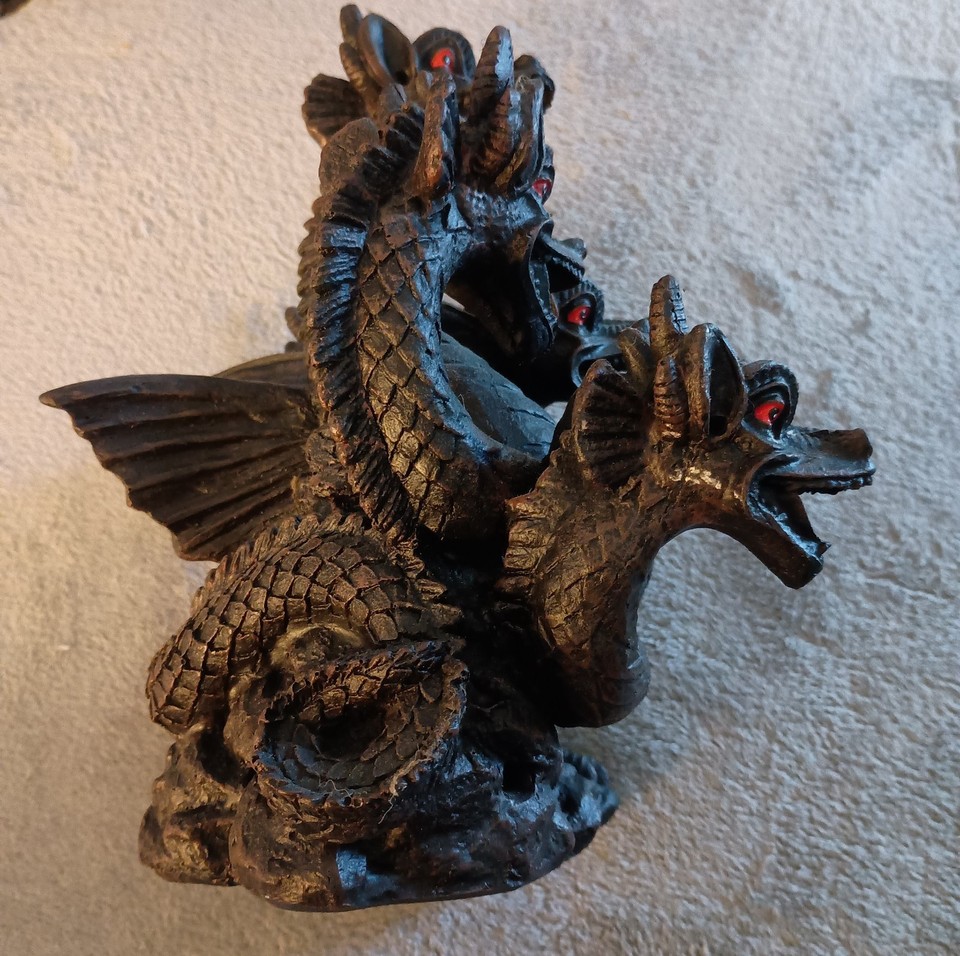 Vintage Hydra Incense Cone Burner Five Headed Dragon Smoke Breathing ...