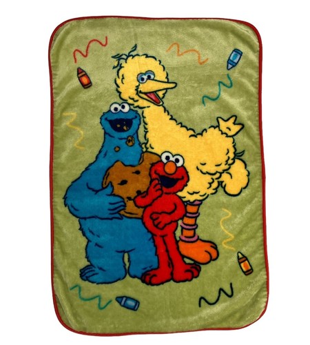 Elmo Big Bird Cookie Monster Plush Blanket Throw Sesame Street Toddler ...