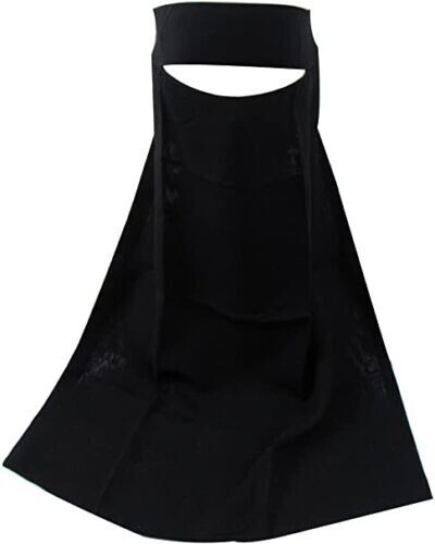 Single Layer Hijab Burka Niqab Face Veil Niqab Black Colour Chiffon ...