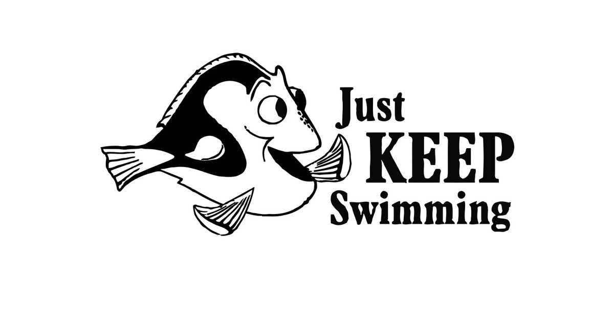 Nemo Dory Just Keep Swimming Just Keep Swimming Finding Nemo Sticker"