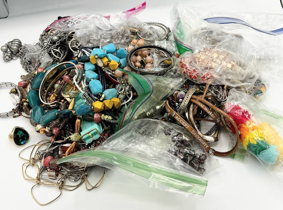 5 Pounds Jewelry Old New Vintage Tangled Jumbled Craft | eBay
