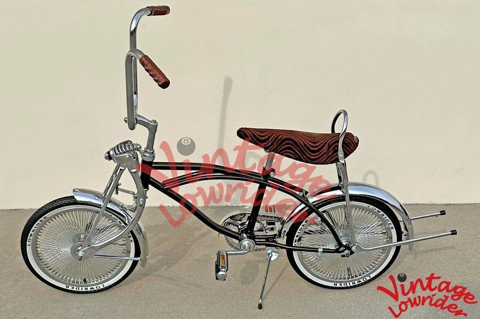 16" LOWRIDER BIKE CHROME/BROWN METALLIC FRAME 144 SPOKE RIMS & LOWRIDER ...