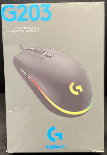 Logitech - G203 LIGHTSYNC Wired Optical Gaming Mouse, Black - 910 ...