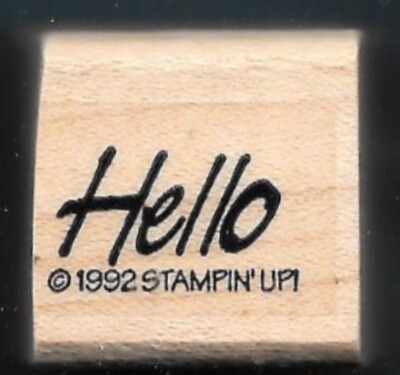 HELLO SALUTATION single word Exclamation Greeting Stampin' Up! wood ...