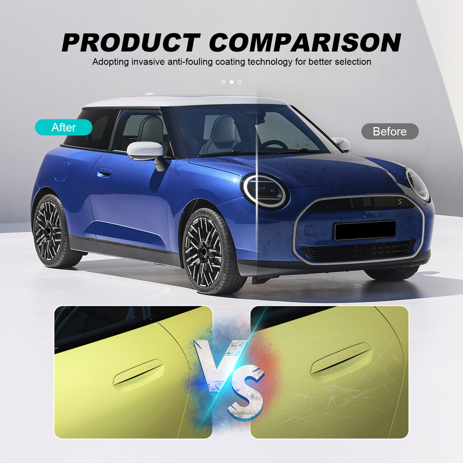 Door Rear Side Precut Paint Protection Film For Mini J01 EV Cooper SE ...