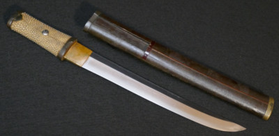 Antique Japanese Early Edo 17th C Aikuchi Tanto Dagger Fine Temper ...