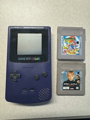 Nintendo Game Boy Color Grape Purple Handheld System CGB-001 Tested ...