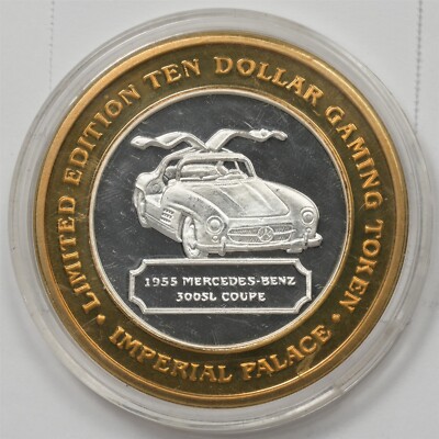 US 1955 $10 Silver Medal Imperial Palace Gaming Token Mercedes-Benz ...