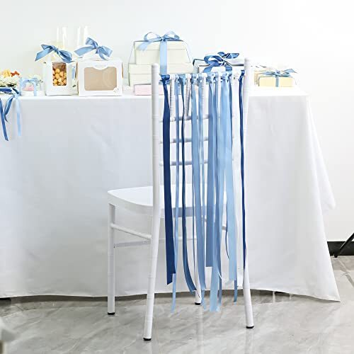 Dusty Blue Ribbon Set Double-Faced Satin Ribbon 1 inch Dusty Blue ...