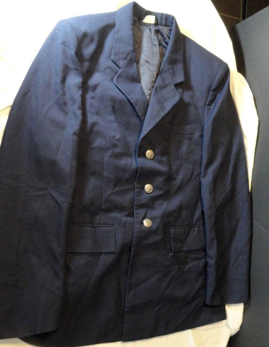 3 BUTTON COAT JACKET UNIFORM MANS AIRMAN USAF U.S. AIR FORCE DRESS BLUE ...