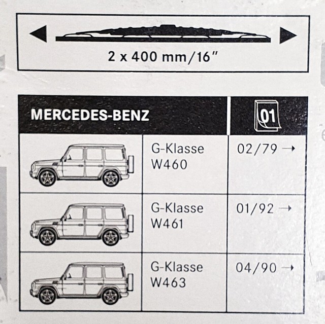 Mercedes-Benz G W463 Windshield Wiper Blade A4638200545 Genuine for ...