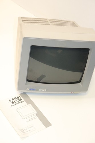 Vintage Atari SC1224 Monitor 12" RGB CRT 15 kHz Color Untested, Powers ...