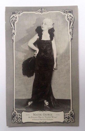 Photo Postcard Actress Maude George Copyright 1922 Silent Film Era ...