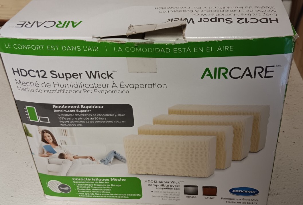 AIRCARE HDC12 Super Wick Evaporative Filters 4Pk For EA1407 HD1409 ...