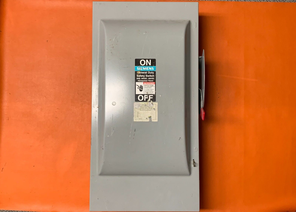 Siemens GF224N 200 Amp General Duty Safety Switch Fusible 783643148086 ...