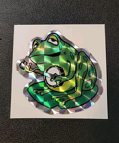 Vintage " Banjo Frog " Prismatic Sticker Vending Machine 3"x3" Rare! | eBay