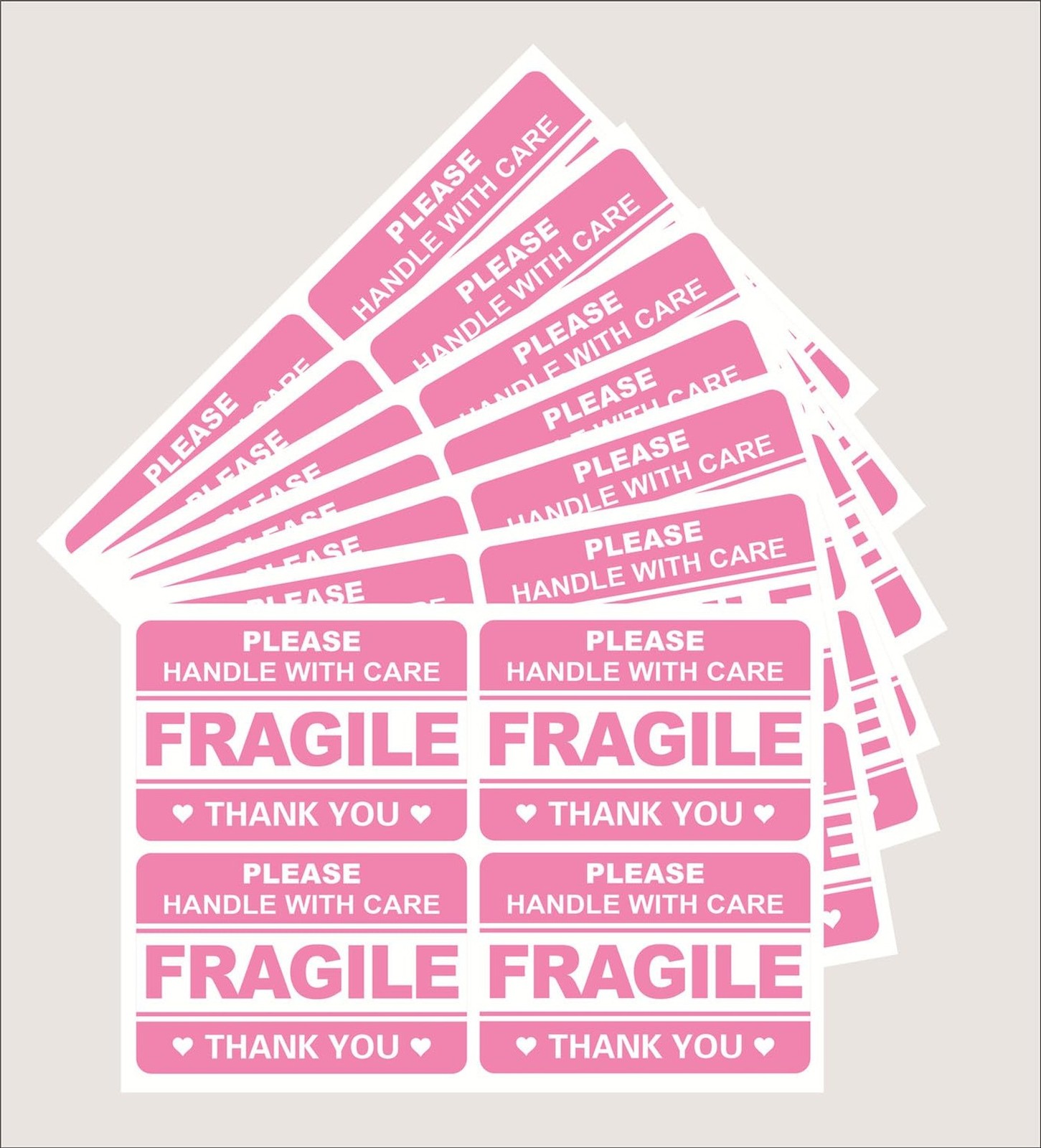 Fragile Sticker,200pcs 2x3 Pink Fragile Sticker for Boxes,Cartons ...