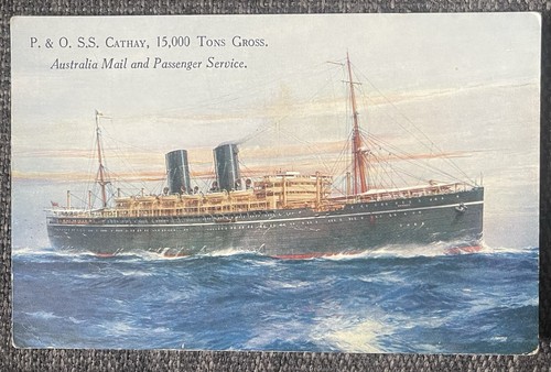P&O SS CATHAY SHIP AUSTRALIAN MAIL & PASSENGER SERVICES VINTAGE ...