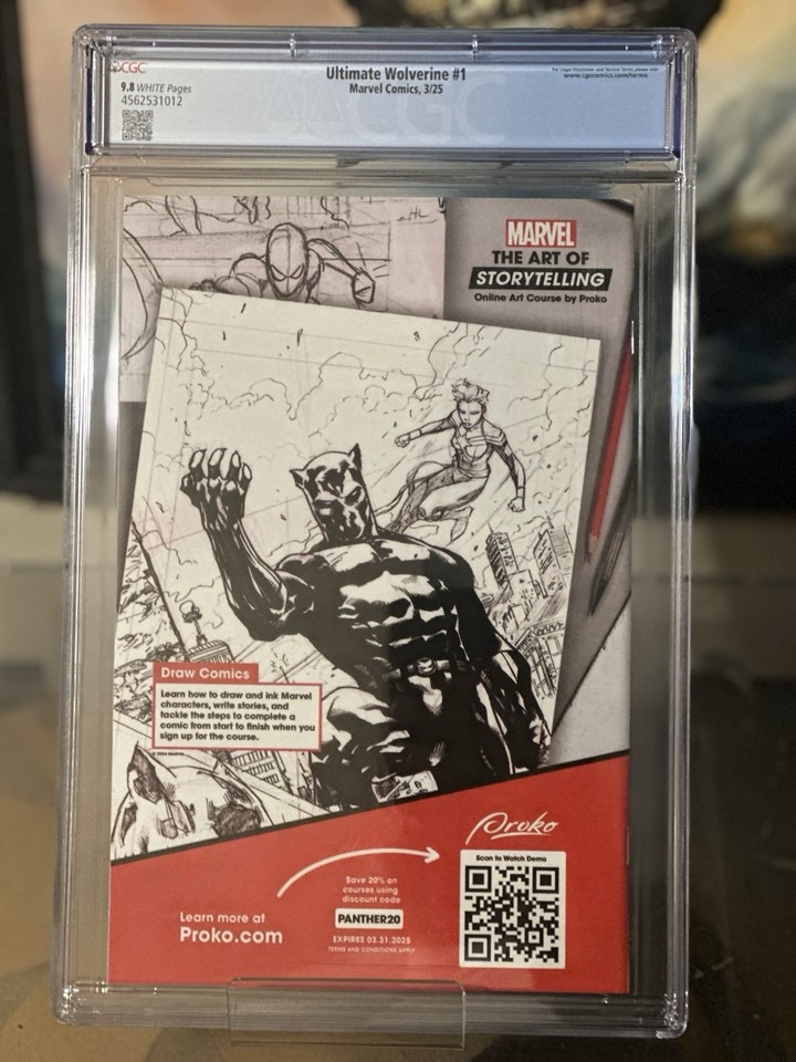 Ultimate Wolverine #1 CGC 9.8 NM 🔑 X-Men CAPPUCCIO X-Men Rogue Gambit ...