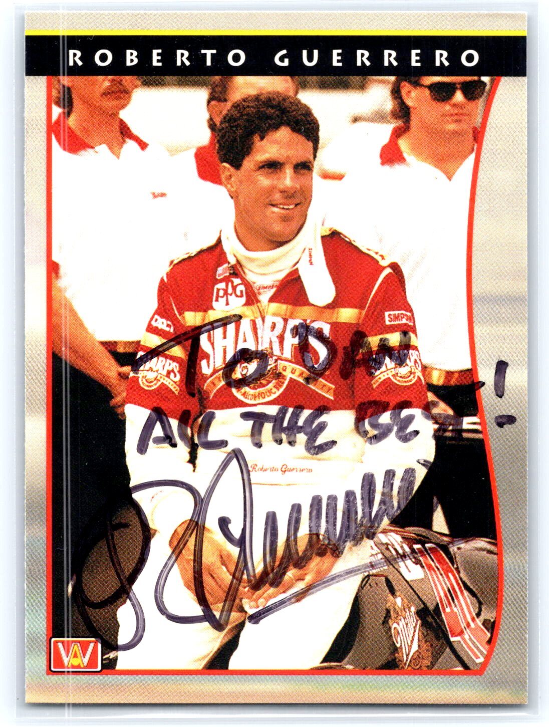 Roberto Guerrero Signed Autographed Card 1992 All World Indy #27 "To ...
